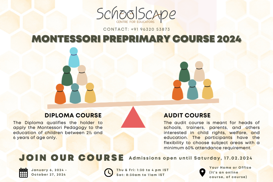 Montessori Preprimary Course 2024 - SchoolScape