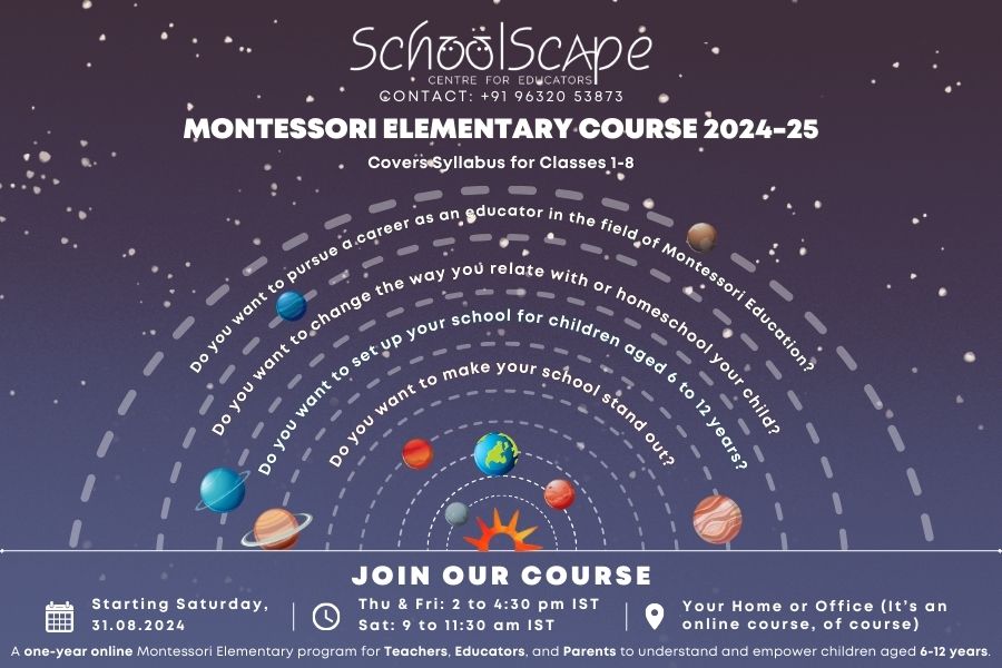 Montessori Elementary Course 2024-25 - SchoolScape