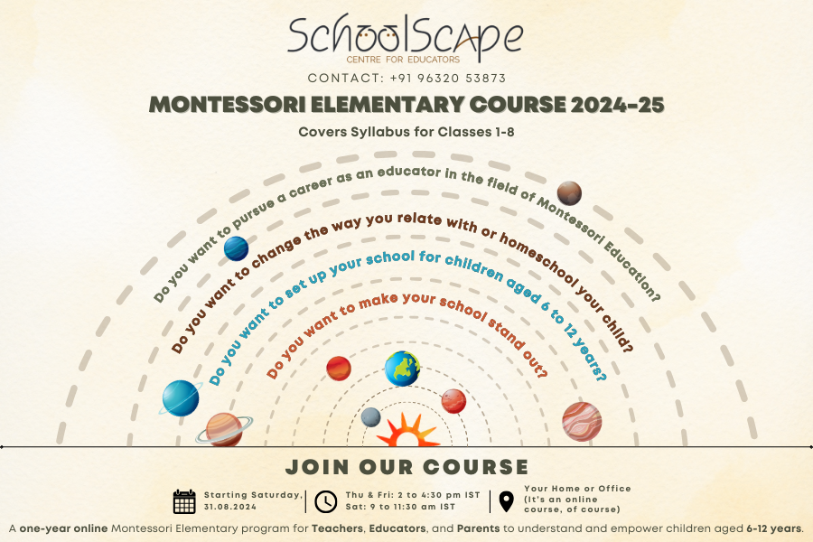 Montessori Elementary Course 2024-25 - SchoolScape